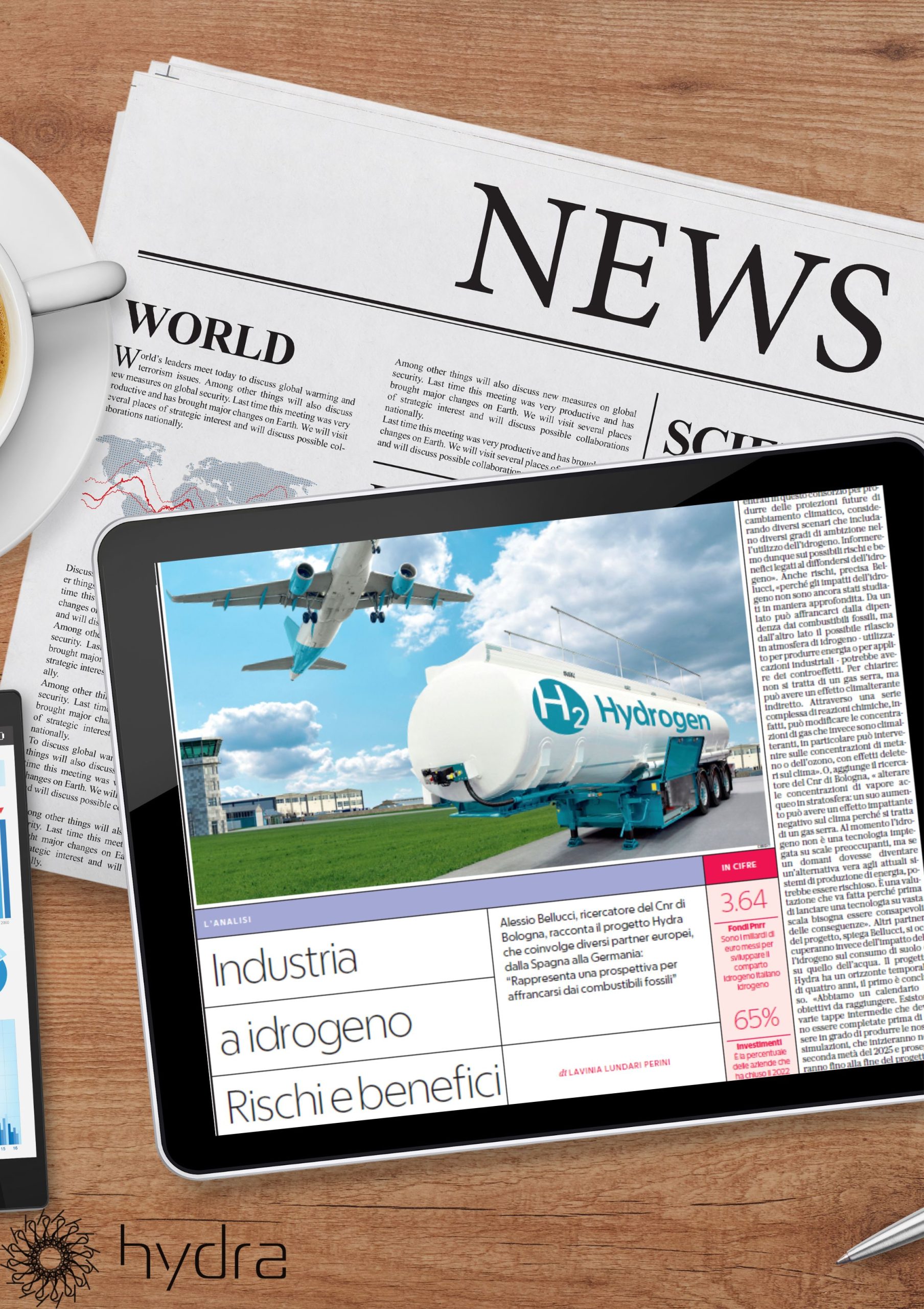 HYDRA Project Featured in La Repubblica: Exploring the Hydrogen Economy ...